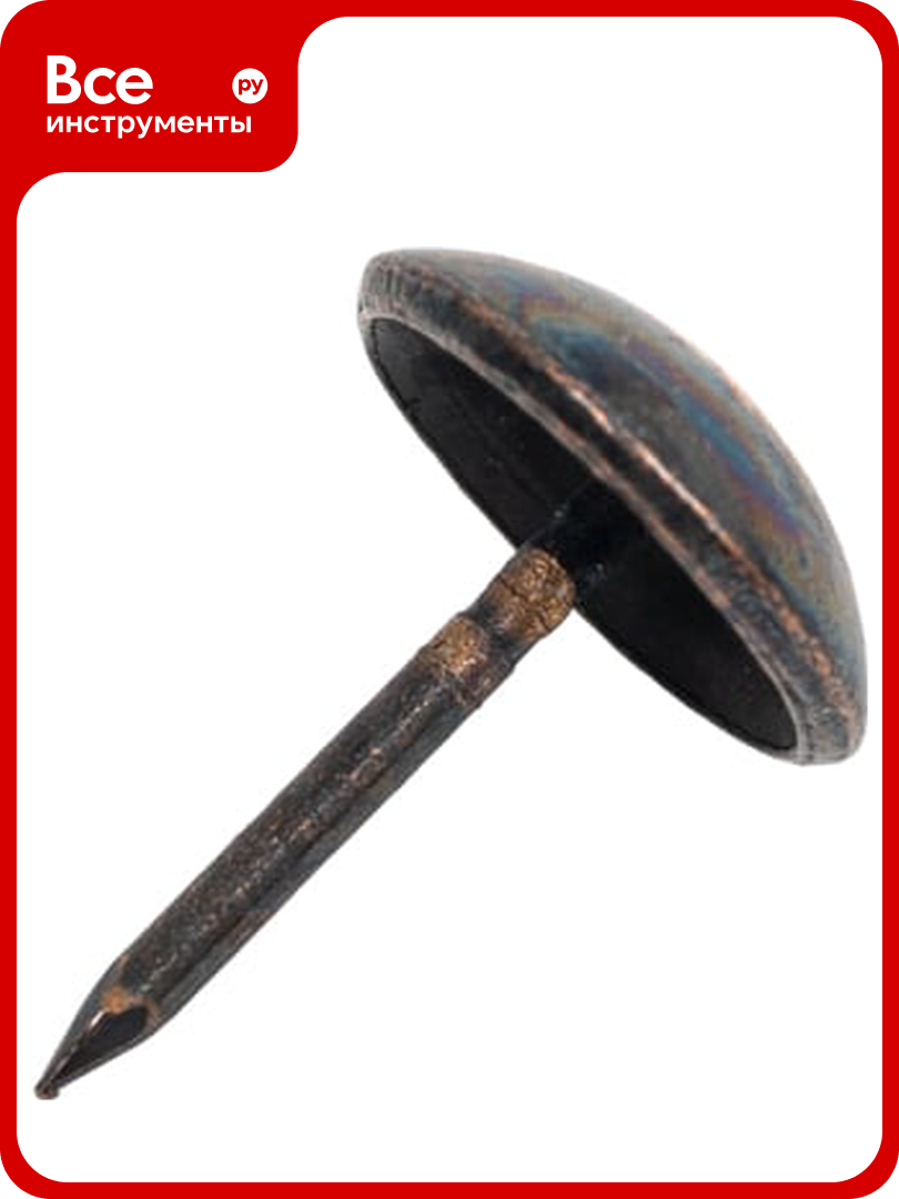 Декоративные гвозди Tech-Krep/Zitar Сфера 11 мм, 1,3х16 мм, Бронза Ренессанс 30шт - пакет 130860, стальной, белый