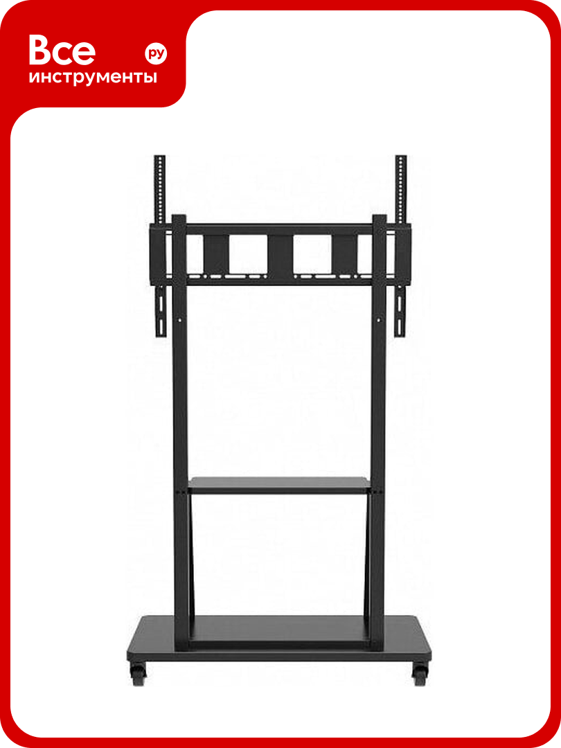 Мобильная стойка Wize Pro M86 для дисплеев, тип с полкой, съемной монтажной пластиной, поддержка VESA совместимости