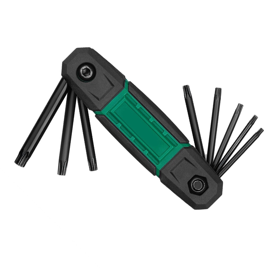 Набор шестигранных ключей 9 шт, набор складных гаечных ключей, портативный шестигранный ключ для базового домашнего ремонта и общих применений, аксессуары