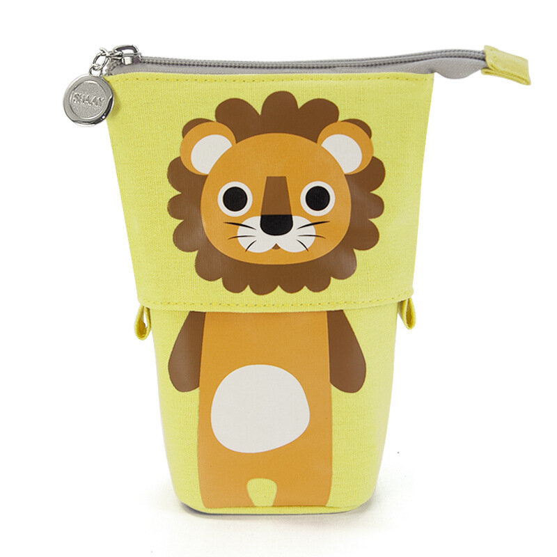 Пенал "Маленький лев", холщовый, многофункциональный, для студентов
