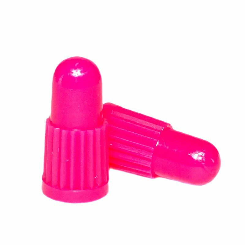 Пластиковые колпачки на ниппель PRESTA (FV), розовый цвет, 2 шт