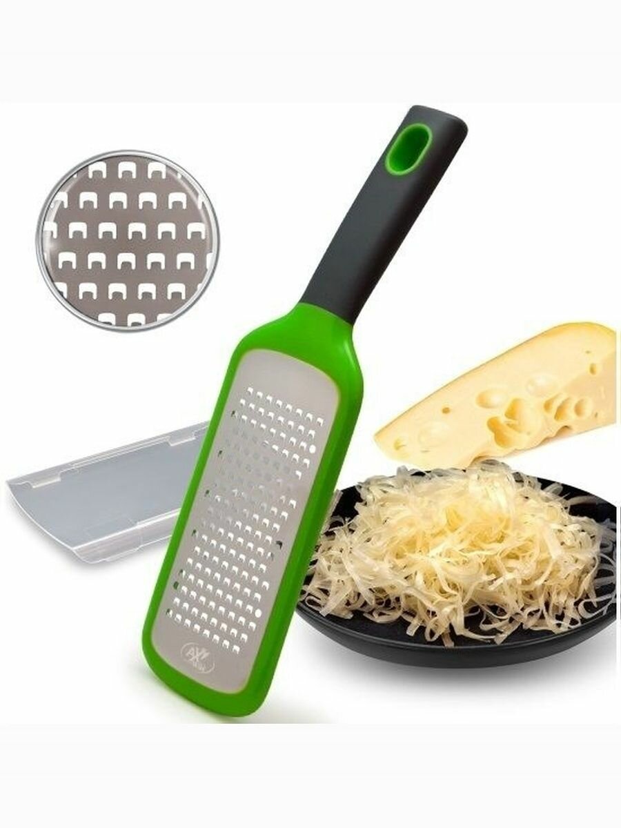 Терка-рашпиль широкая крупные ячейки, пластик и нержавеющая сталь