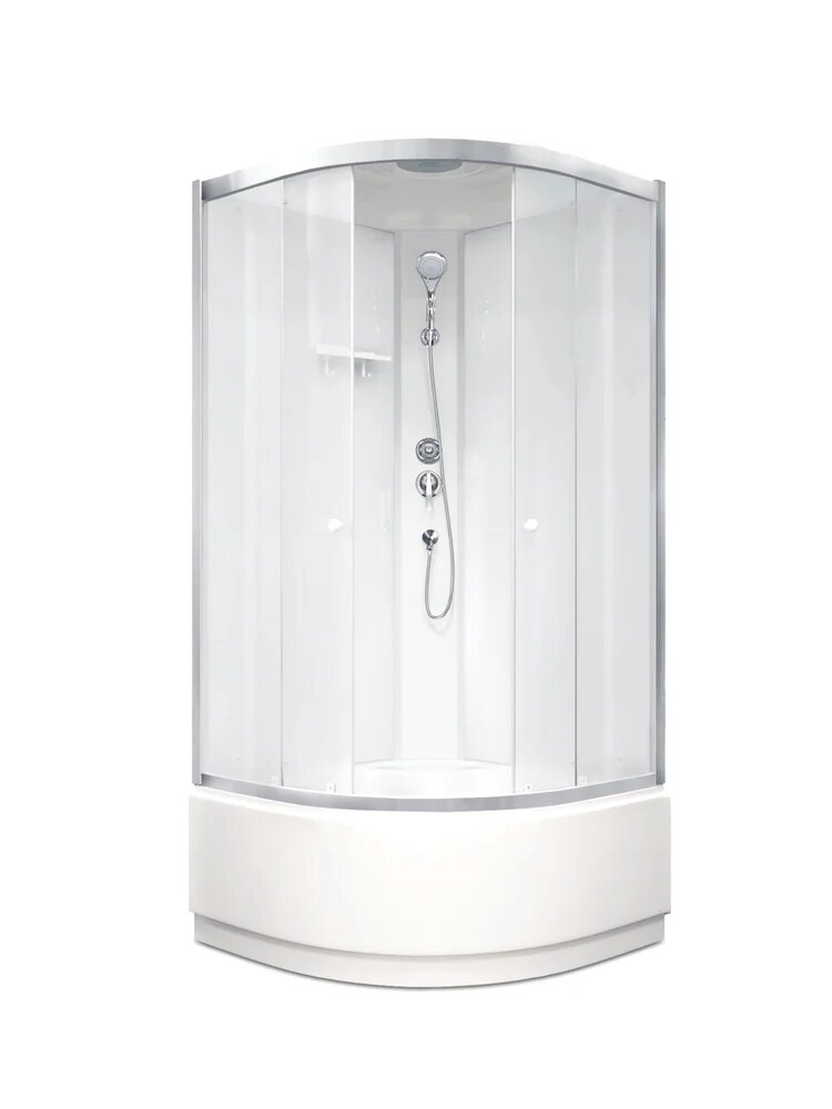 Душевая кабина Parly BETT821 стеклянная, 80x80, высокий поддон, с сиденьем, закрытая (с крышей), с матовым стеклом, без гидромассажа, с функцией тропический душ