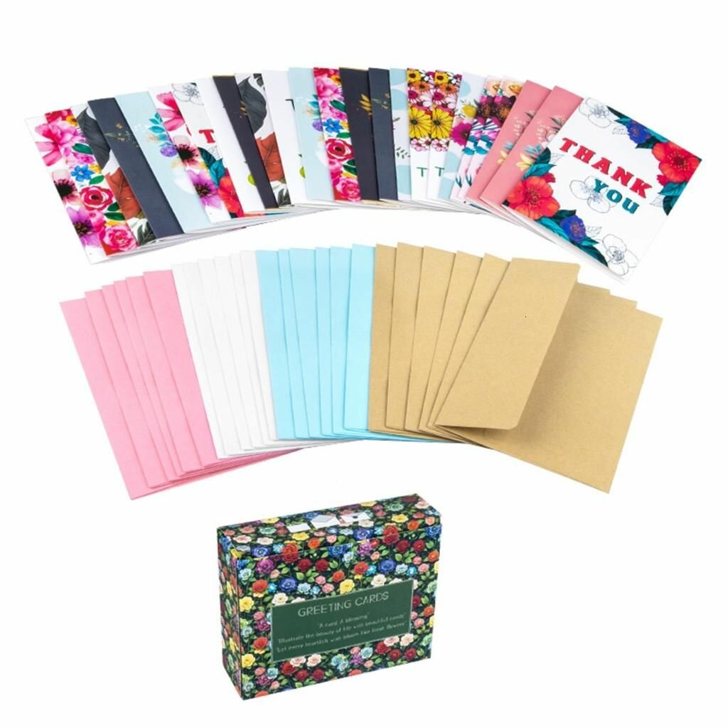 1 комплект креативных благодарственных открыток из 24 листов