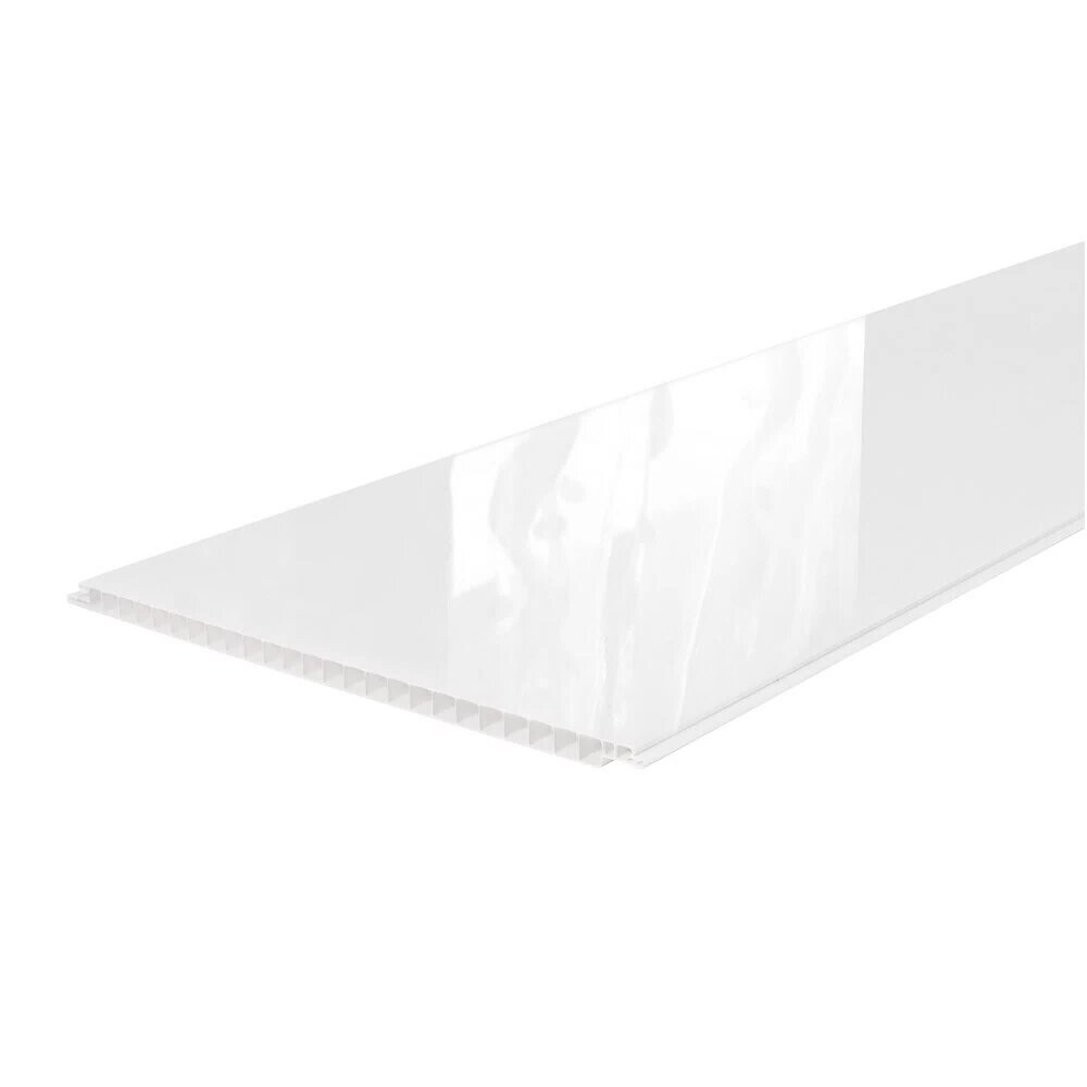 Панель ПВХ 250х2700х9 мм Stella Light глянцевая белая 0,67 кв. м Stella ЦБ-00006124