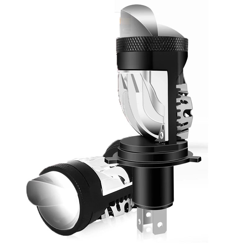 Линзы для фар Линзы для фар с лазерной матрицей высокой мощности H4 Mini H4, 2 шт. мини линзы h4 линзы для фар лед линза на авто Н4