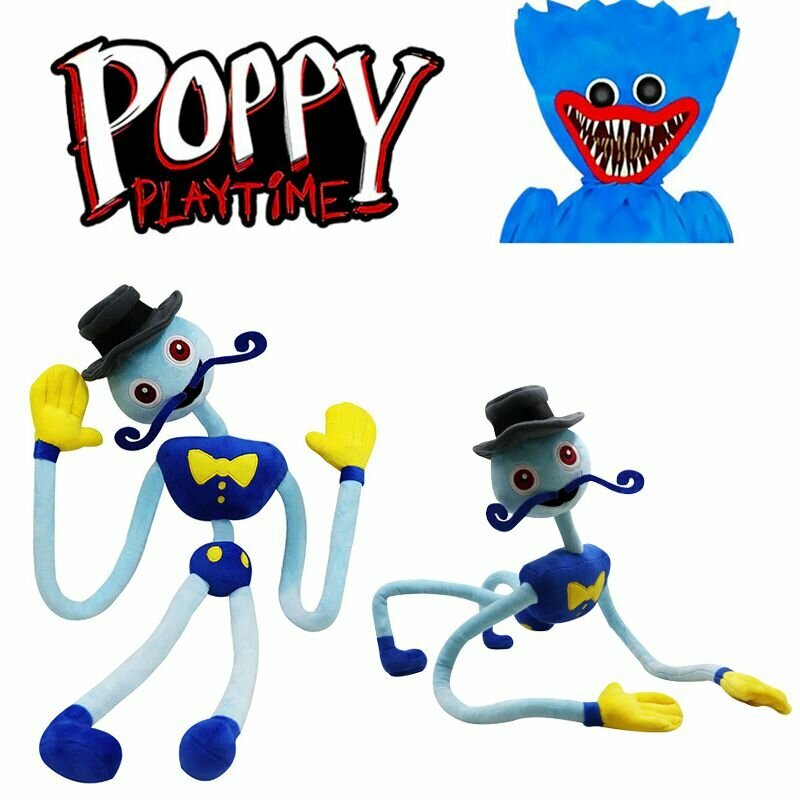 Миленькая игрушка Poppy Playtime Huggy Wuggy: плюшевая кукла-папа с длинными ножками, 56 см.
