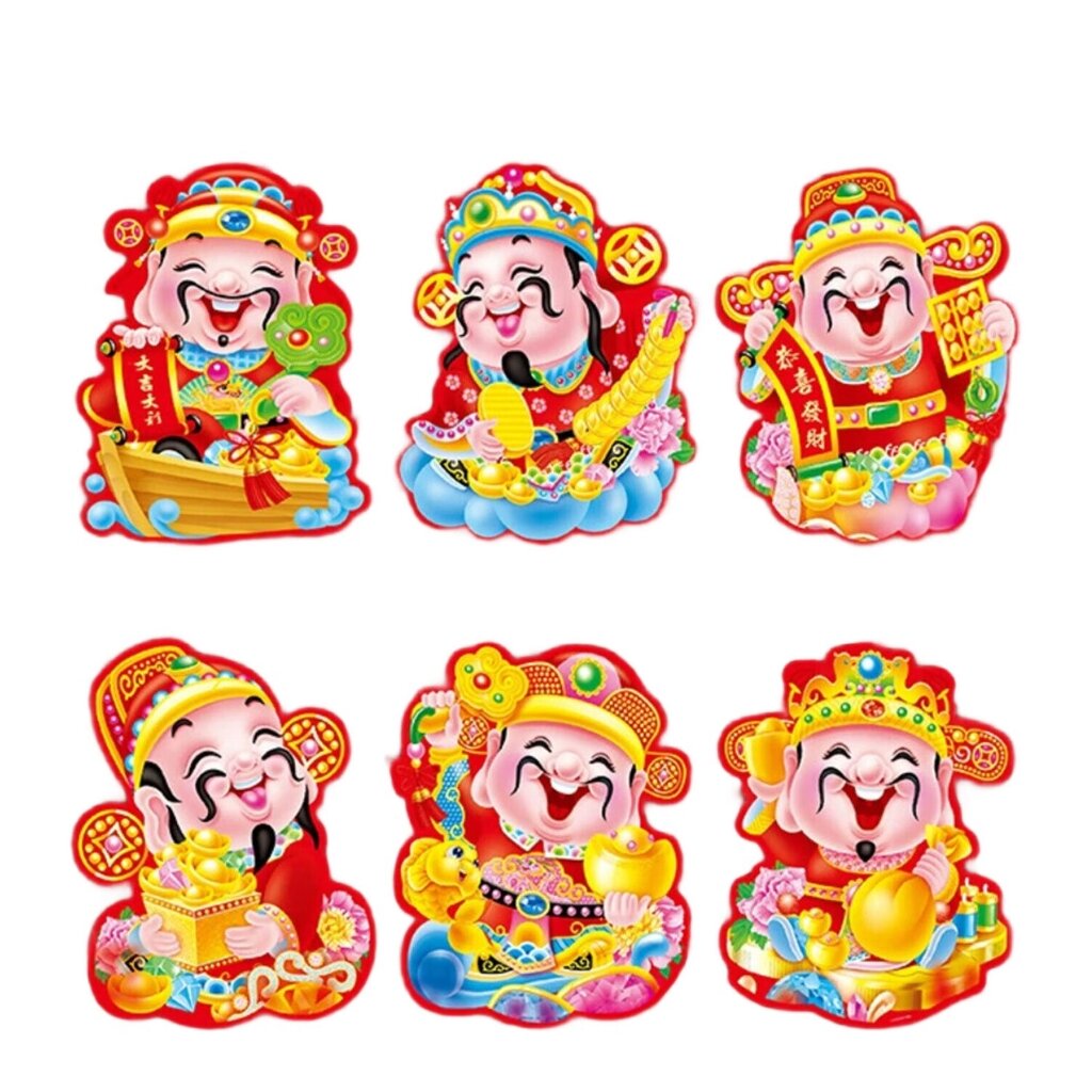 6шт Китайский Денежный Конверт На Удачу Бумажный Денежный Карман Покраснение Конверта Денежный Мешок