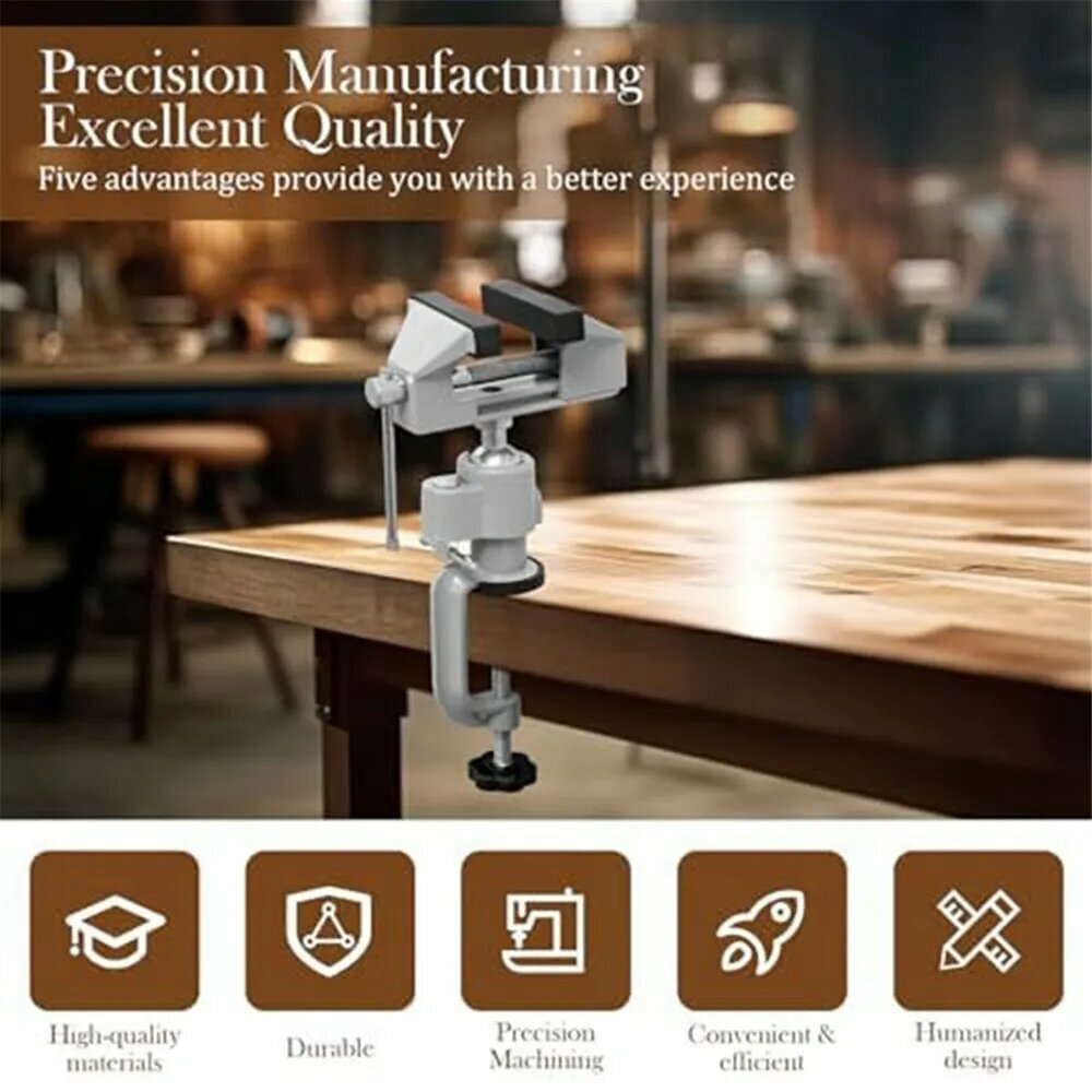 2 настольных тиска, вращающиеся на 360 настольные тиски, портативные зажимные тиски для рукоделия, деревообработки, моделирования, скульптуры, покраски, сверления