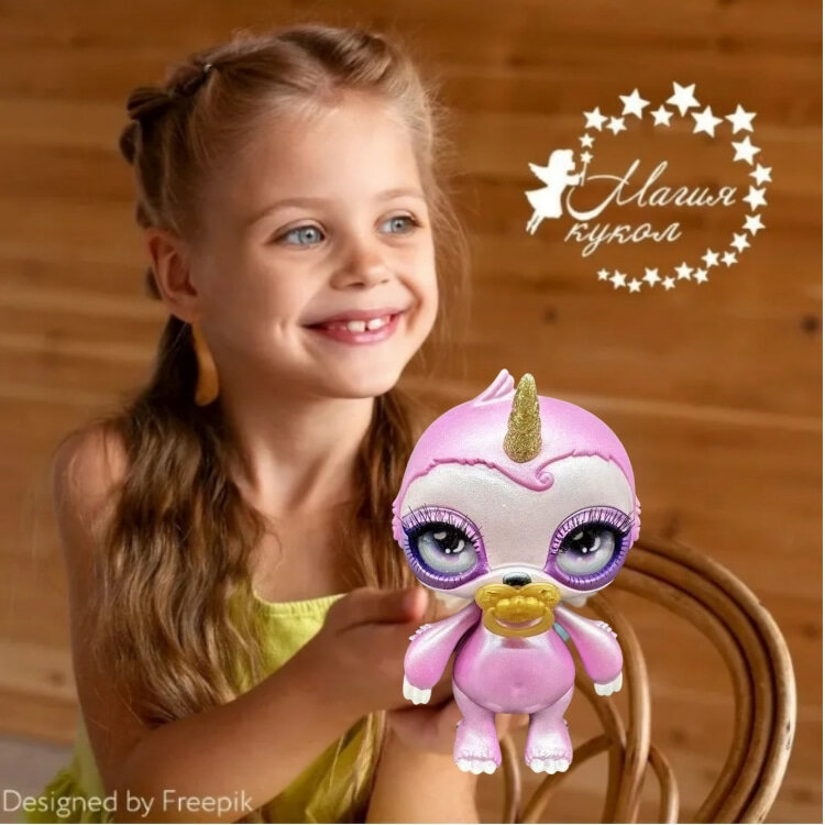 Фигурка "Единорог" 12 см Poopsie Surprise коллекция "Pink Monkey"