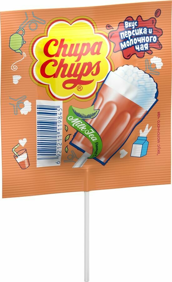 Карамель CHUPA CHUPS Milk Foam Tea (Китай) 15г x 10 упаковки