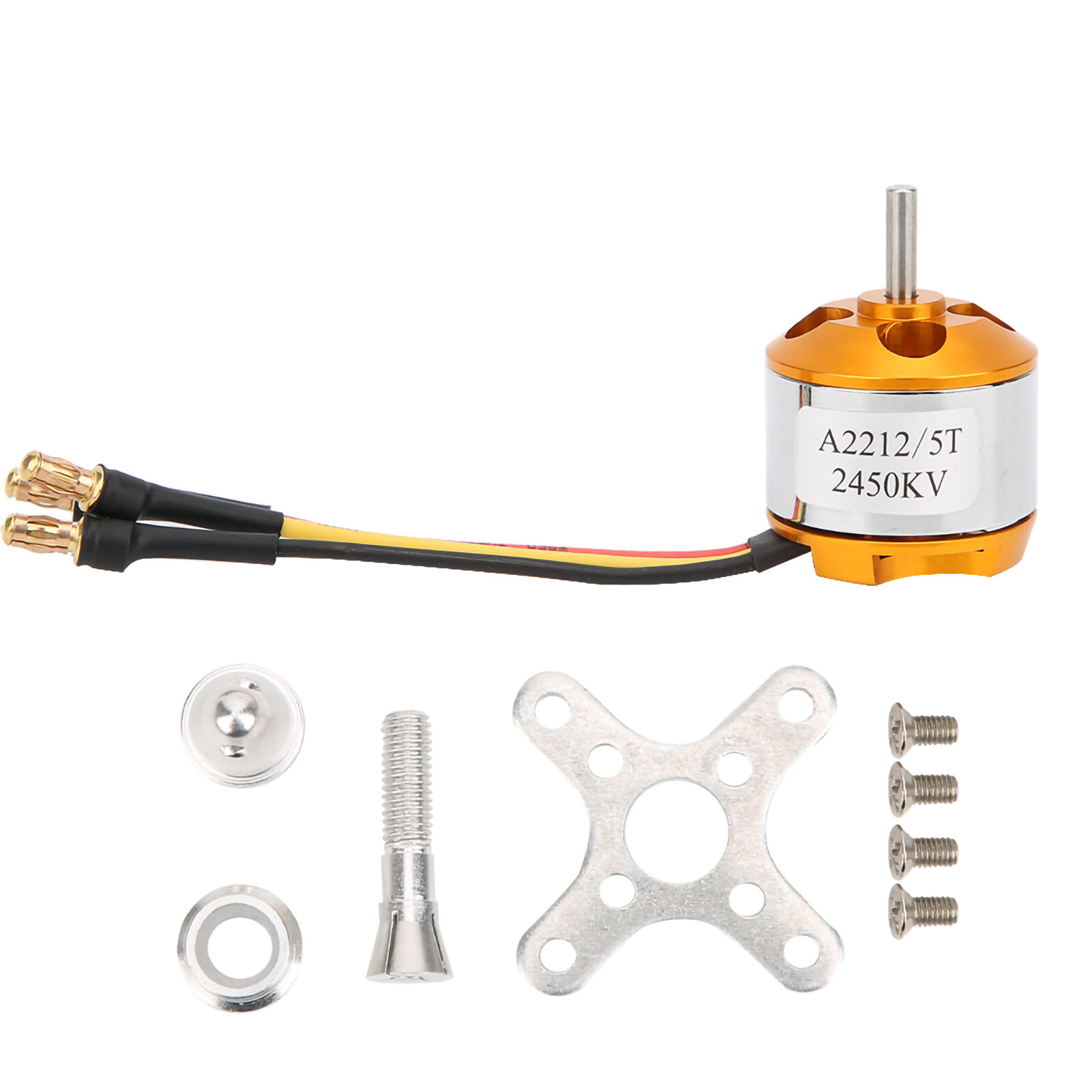 Бесщеточный двигатель A2212 Outrunner 2450KV высокой мощности для радиоуправляемого квадрокоптера, прочный и эффективный