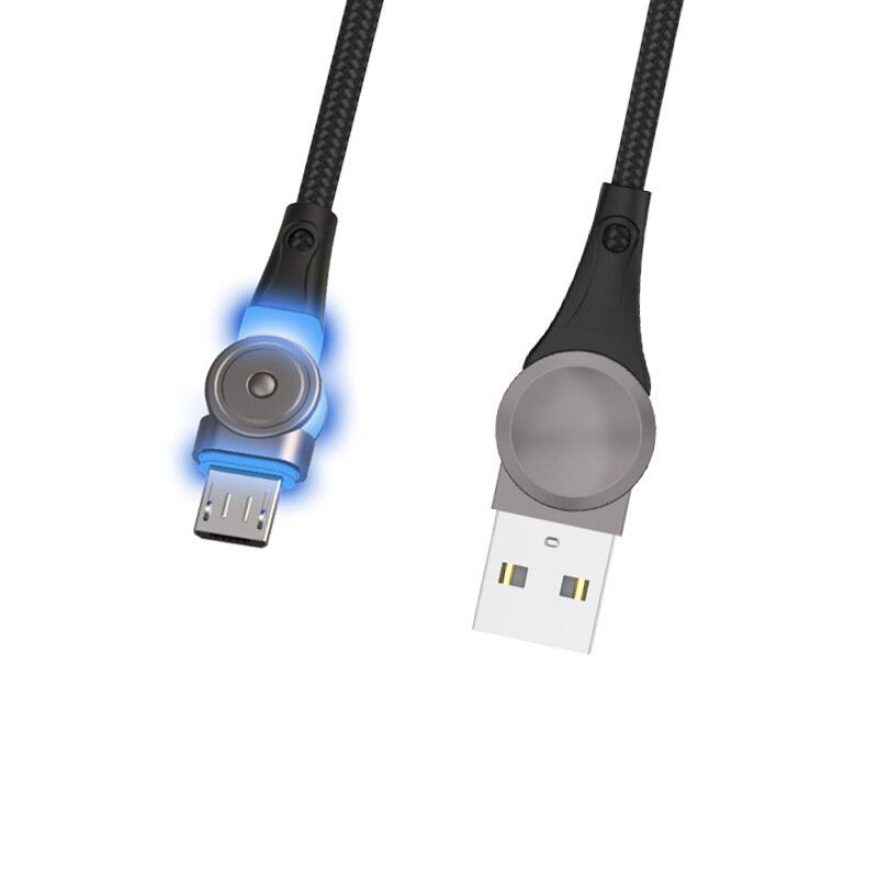 3A USB360 градусов вращение кабель для быстрой зарядки Micro USB кабель для зарядки Быстрая зарядка кабель для передачи