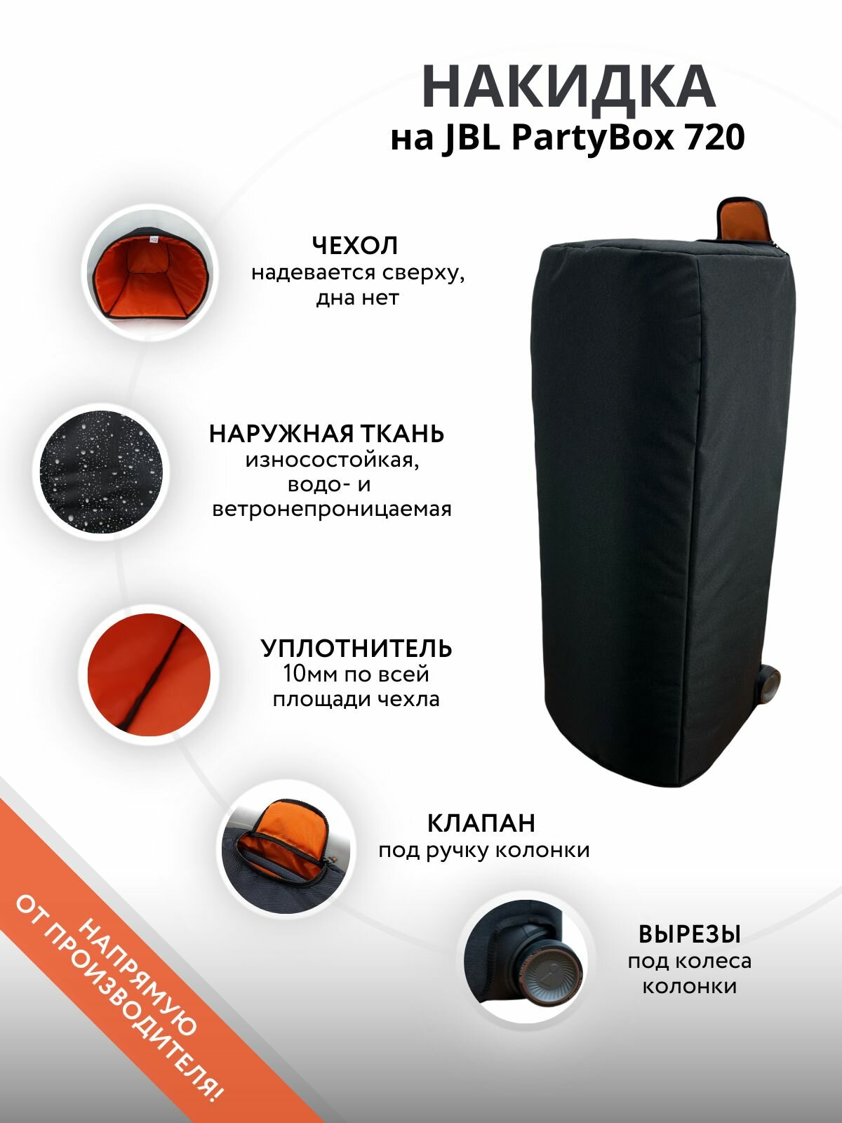 Накидка для колонки JBL PartyBox 720 (GoodBag)
