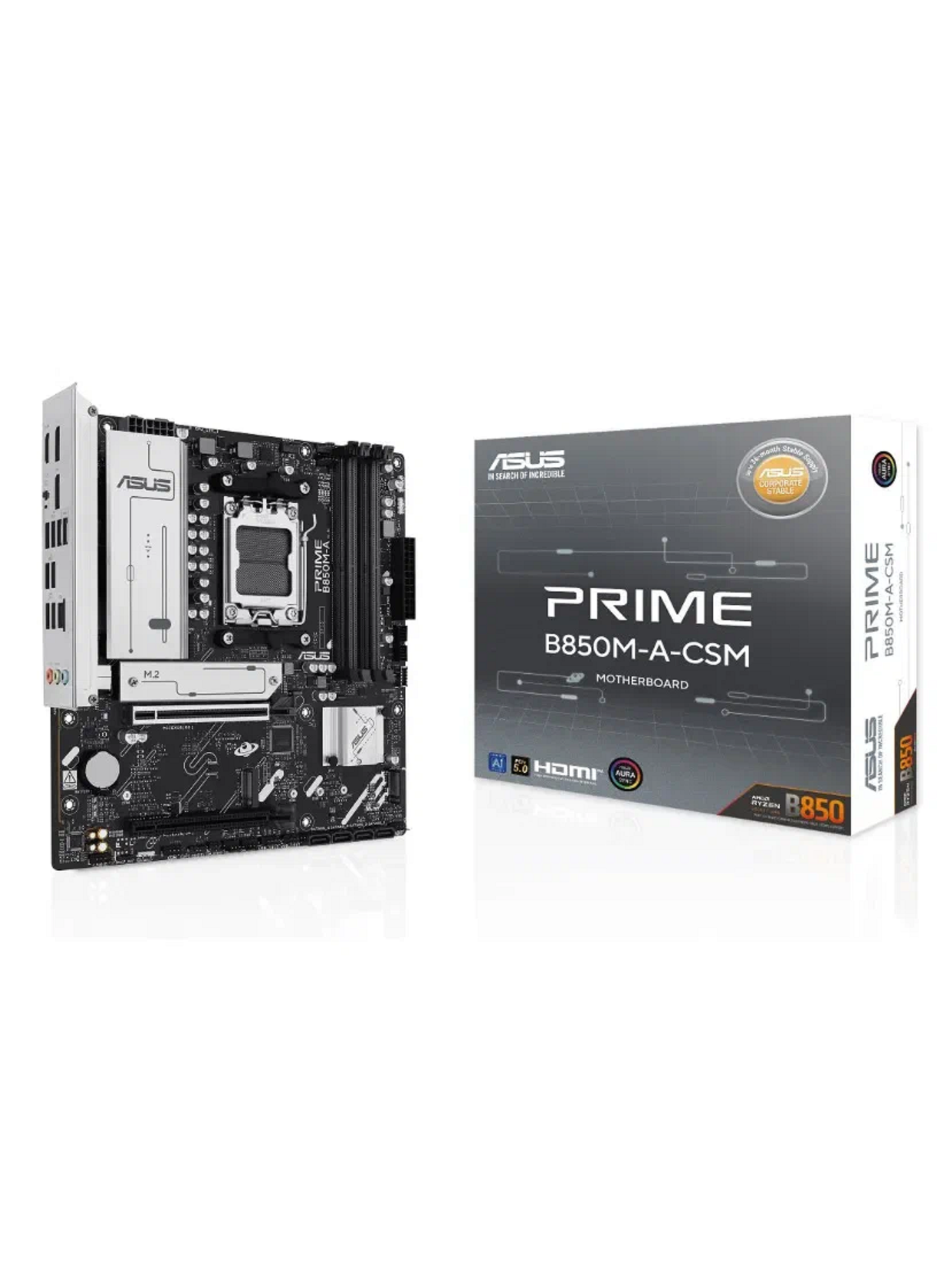 Материнская плата ASUS PRIME B850M-A-CSM Micro-ATX AM5 AMD B850 4xDDR5 (256ГБ)