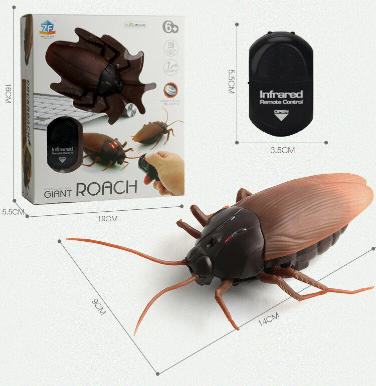 Реалистичный ант rc игрушка для розыгрыша с инфракрасным пультом на хэллоуин и шутки таракан