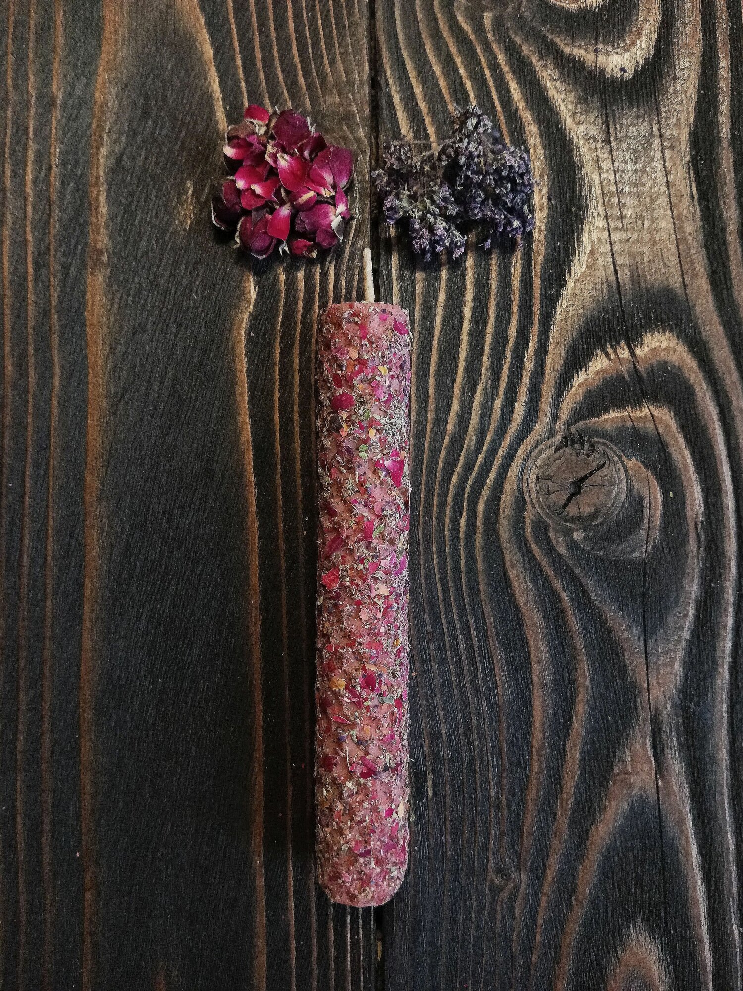 Cвеча "Дар Афродиты" (роза, душица, мирт)