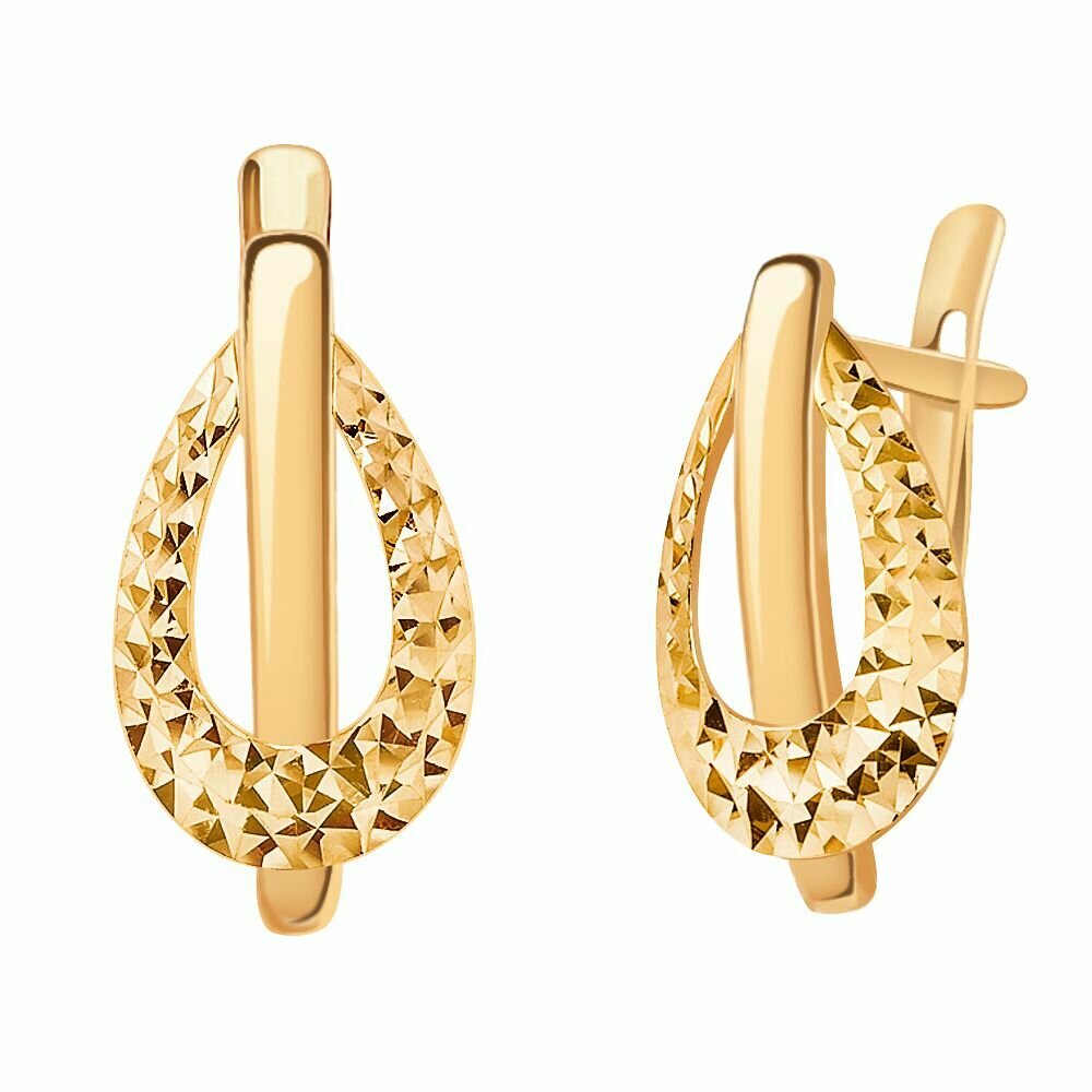 Серьги, красное золото, 585 проба