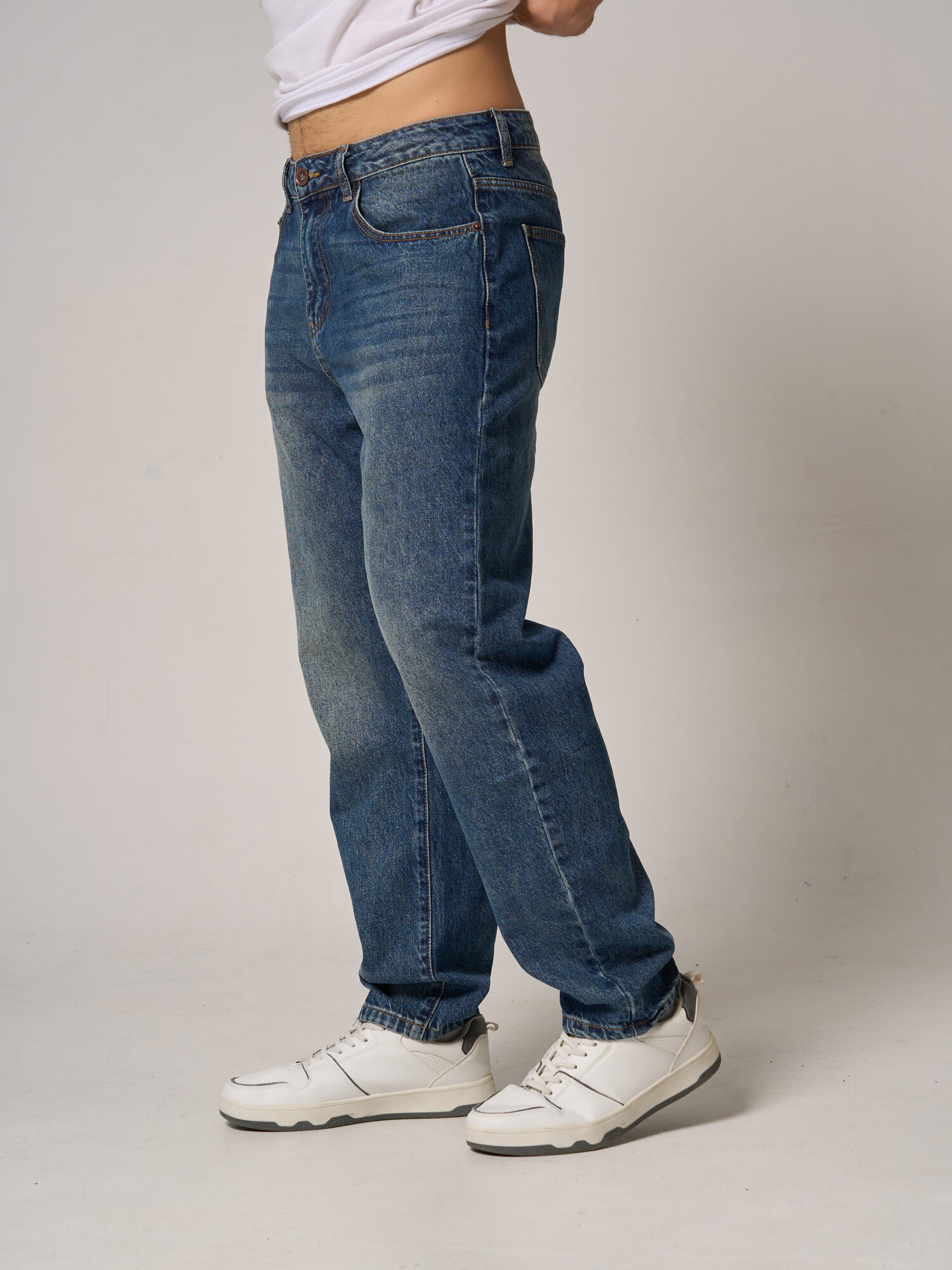 Джинсы бананы мужские широкие, оверсайз 