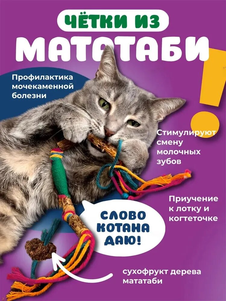 Игрушка для кошек палочки мататаби для зубов Кусалка