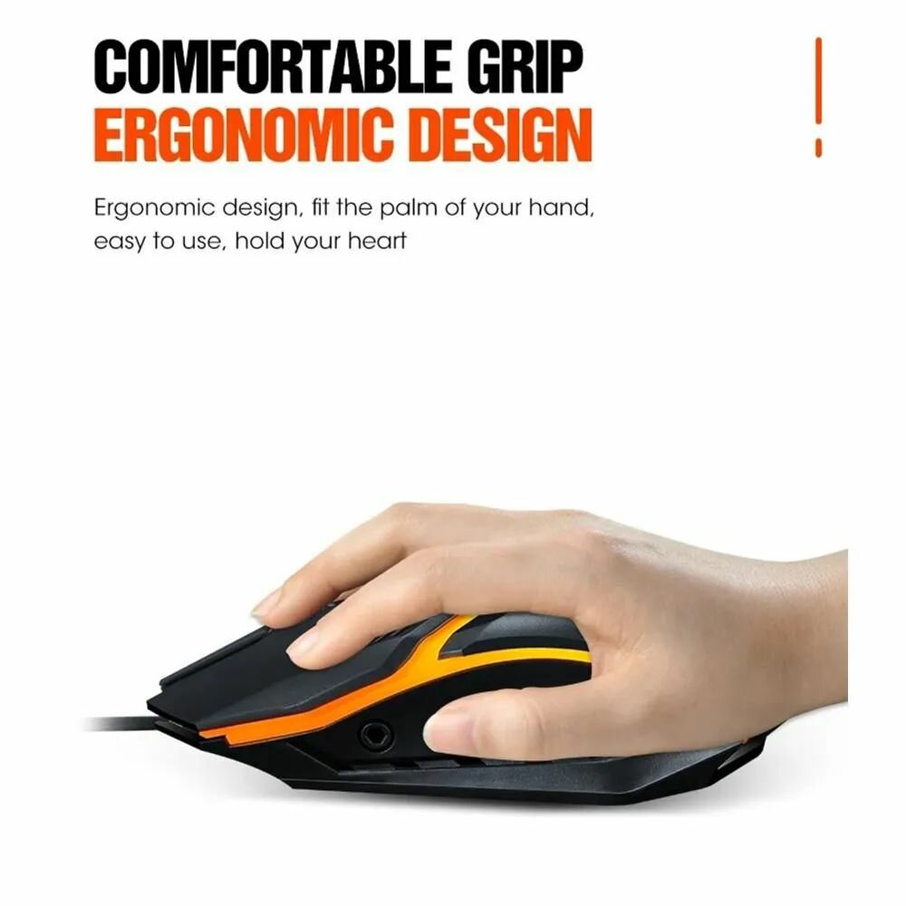 Мышь проводная, черный