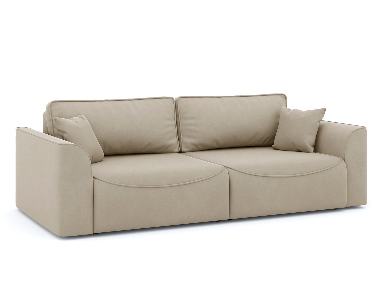 Диван - кровать Рафаэль, еврокнижка-трансформер, НПБ, 253*95*110, велюр Зара Сафари 5.2