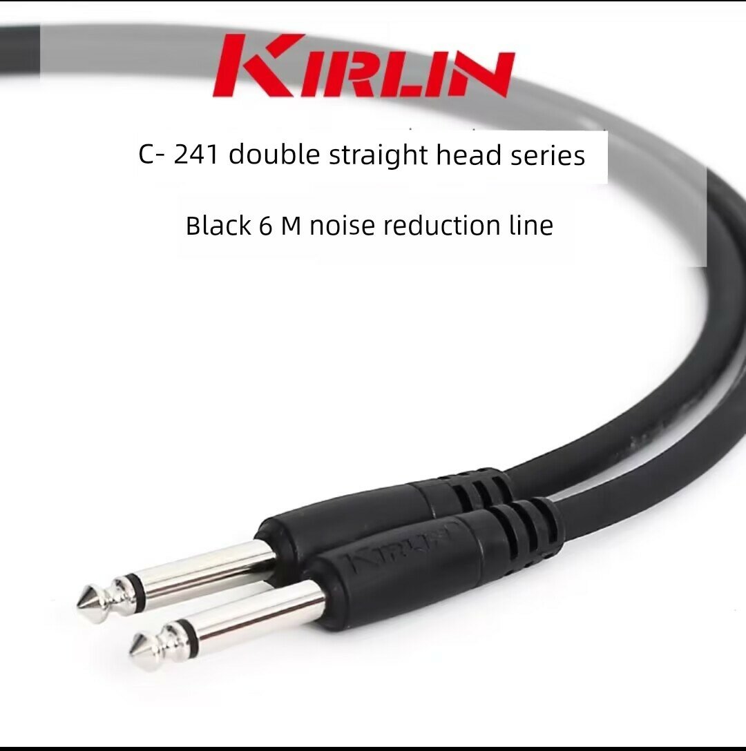 Электрогитарный кабель Kirlin с шумоподавлением, высококачественный аудиокабель, деревянный корпус, эффектор для