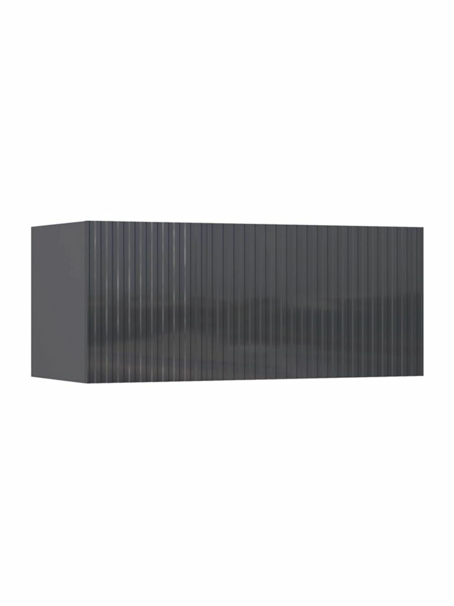 Тумба навесная Оливия №1 МДФ 800х330х442, Графит/Графит Глянец, МИФ