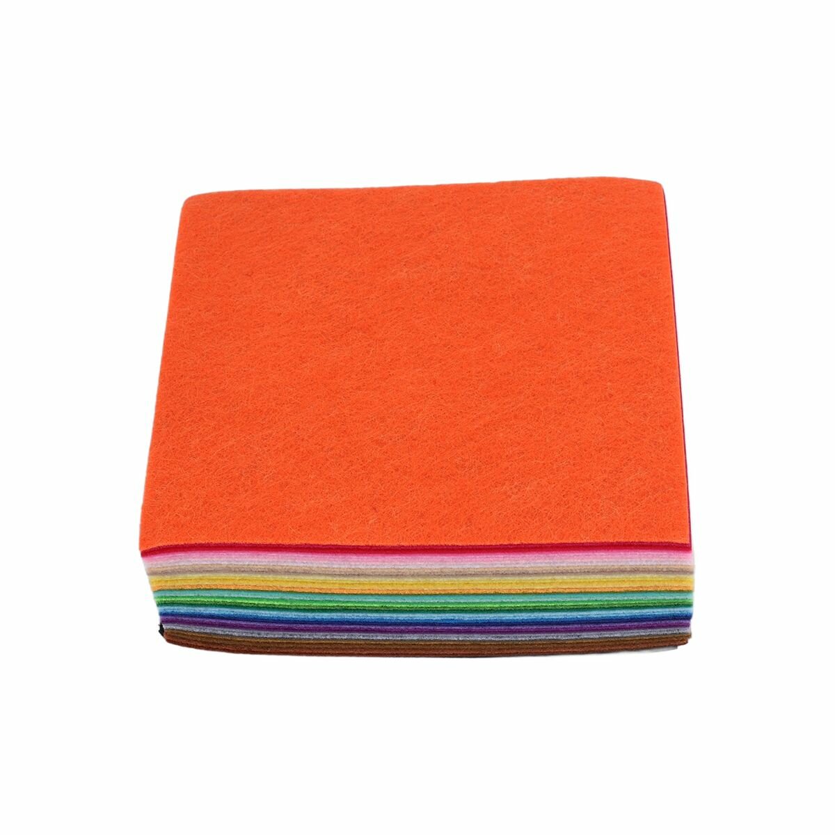 Набор 40 шт. фетровых квадратов для рукоделия, 15x15 см, тонкий войлок 1 мм многоцветные листы для шитья, аппликаций, вырезания и декоративных поделок