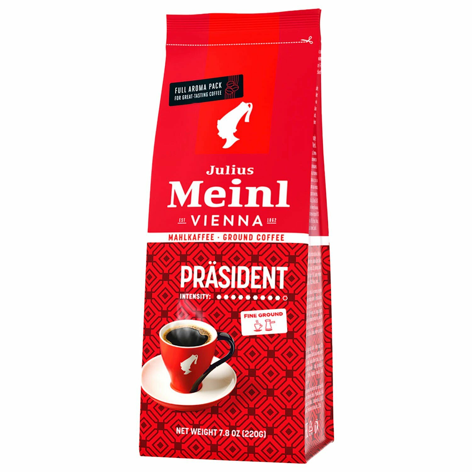 Кофе молотый JULIUS MEINL "Prasident Classic Collection", 220 г, италия