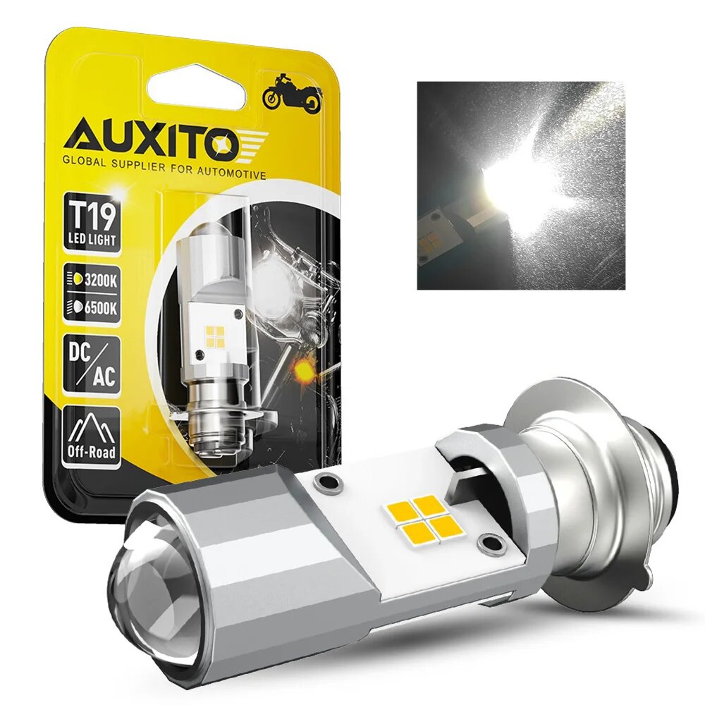 AUXITO T19 LED лампа P15D White для мотоцикла
