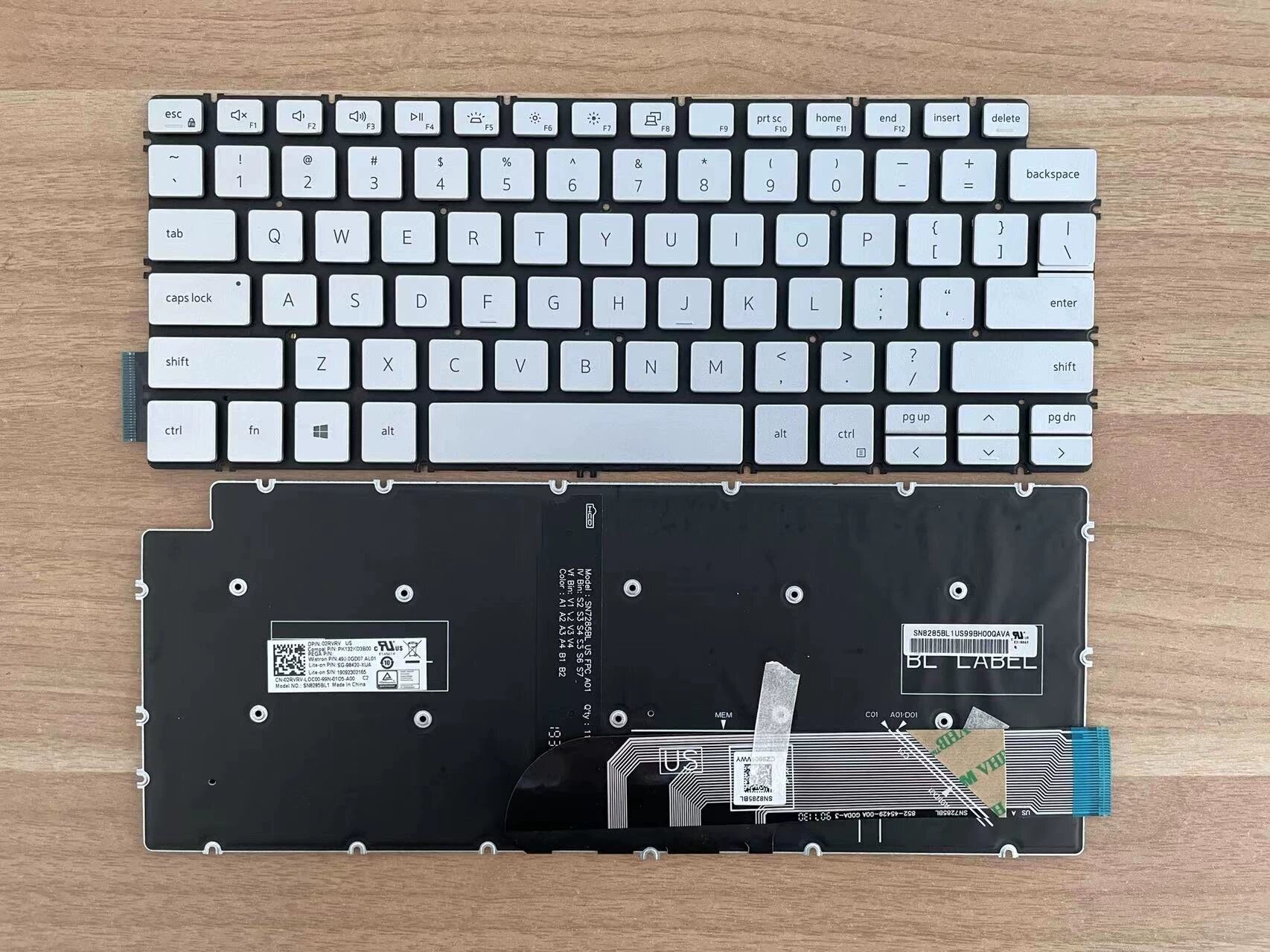 Подходит для клавиатуры Dell Inspiron 7490 7491 5390 5391 5493 5498 7391 ничего_Совершенно новая серебряная