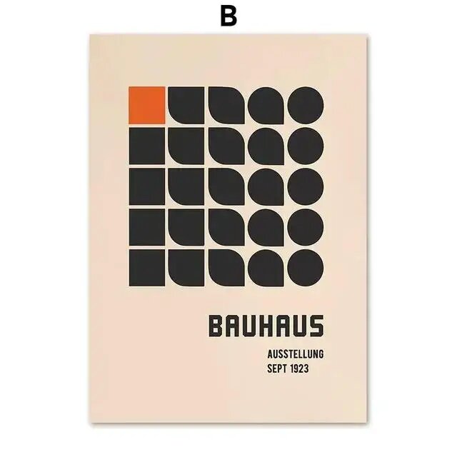 Абстрактная геометрия Bauhaus, печать на холсте 20x30см, цвет P6