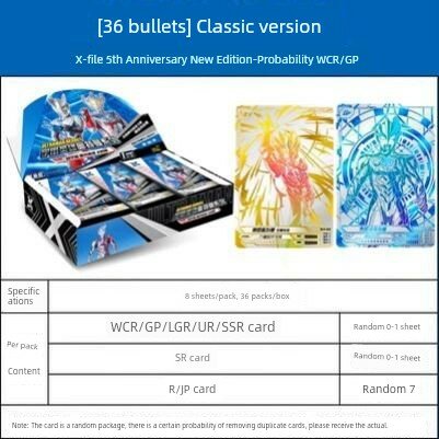 Бустер-пак карт Ultraman SP, гарантированный пакет Glory Edition, синий SHR, легендарный GP, фиолетовый USR, карта с