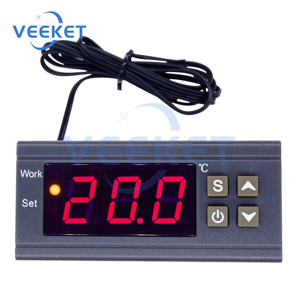 Цифровой терморегулятор VEEKET MH-1210W, AC 90-250V