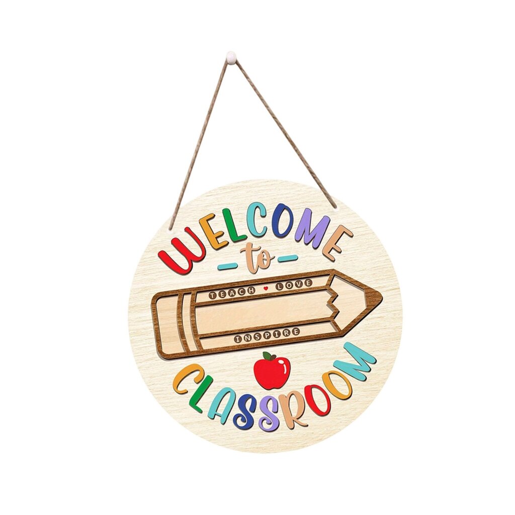 Подвесная доска для украшения классной комнаты в преддверии учебного сезона -Добро пожаловать в кампус