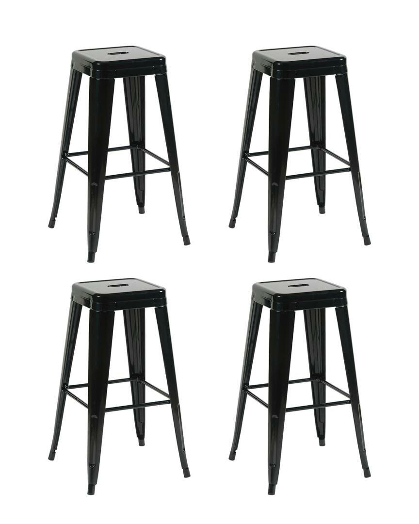 Комплект Stool Group Стул барный TOLIX черный глянцевый KD 4 шт. арт. УТ000042398
