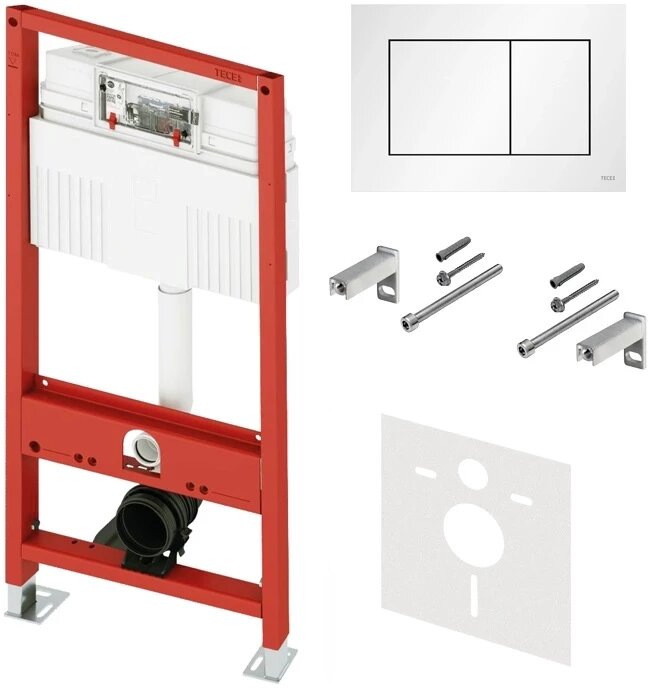 Инсталляция для унитаза Tece TECEnow + TECEbase 3.0 N500417 с кнопкой смыва, белый матовый