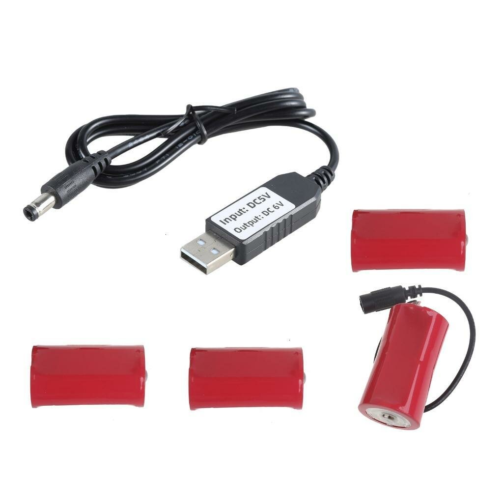 Зарядное устройство, Шнур питания от поддельной батареи USB5V до 6V № 1 LR20 D