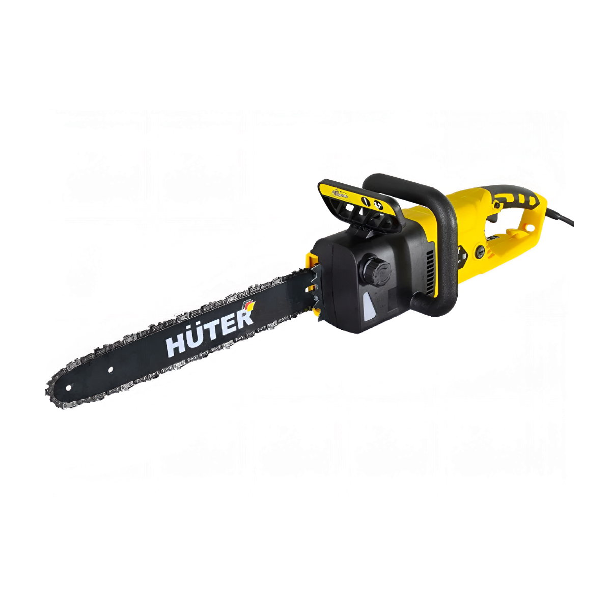 Пила цепная электрическая Huter ELS-2.7 (70/10/16) желтый/черный, мощность 2000 Вт, шина 40 см, 57 звеньев