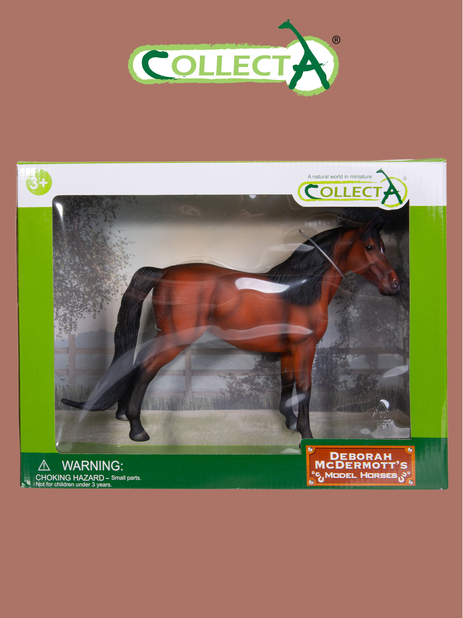 Фигурка животного Collecta Лошадь Кобыла Морган гнедая, Deluxe в подарочной упаковке 84047