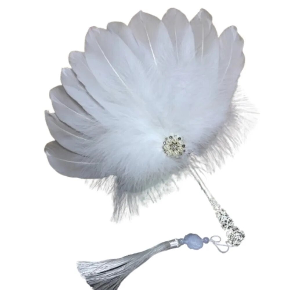 Декоративный веер с перьями павлина Style 1