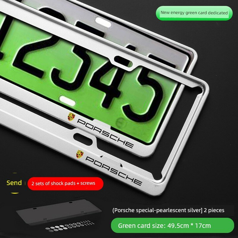 Рамка для номерного знака Porsche: Cayenne, Taycan, Panamera, 718, Macan – защитный чехол-держатель для номерного знака