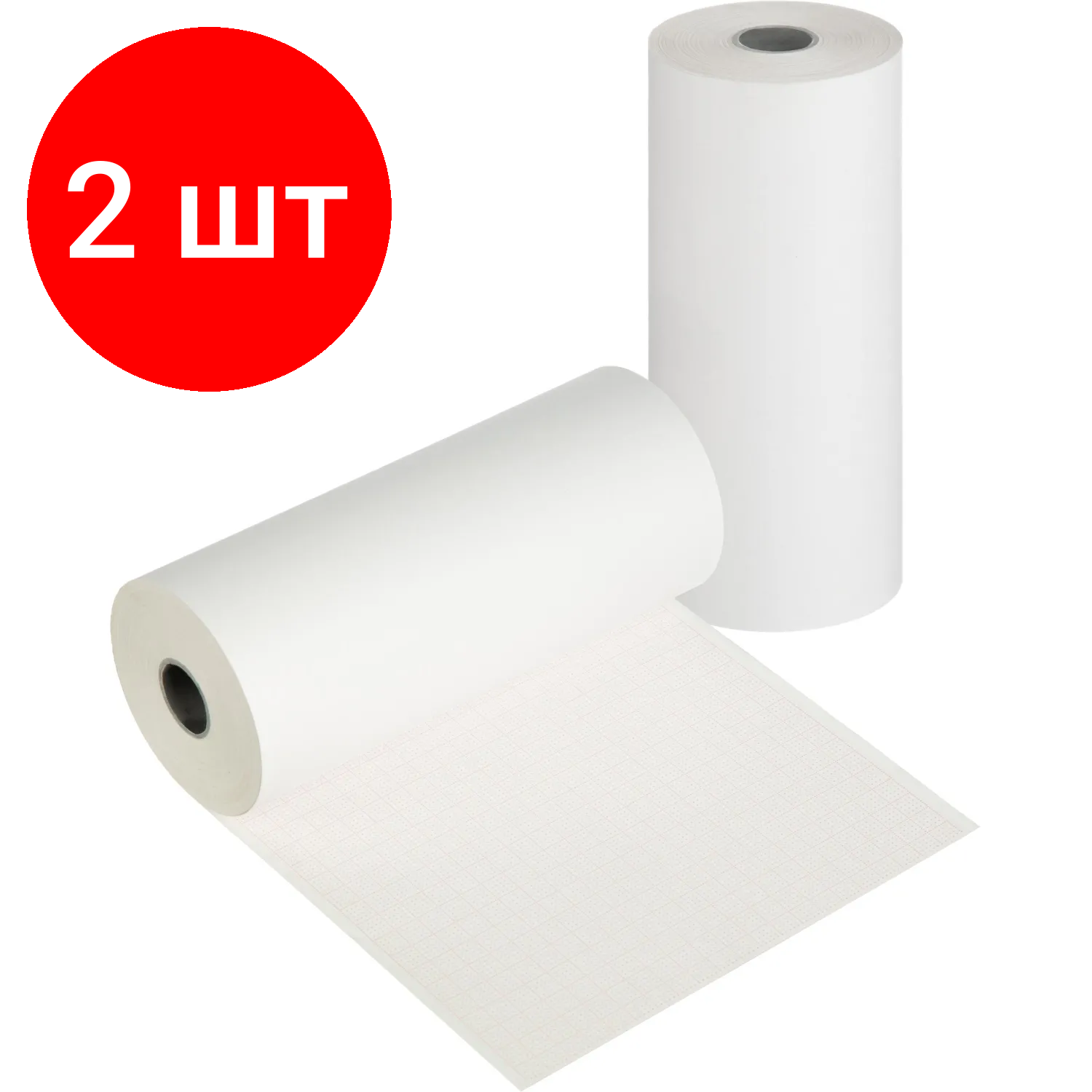 Комплект 2 штук, Бумага для ЭКГ Лента тепл. регист. для ЭКГ HEART Copy 112х25х12 (в.)11225/12