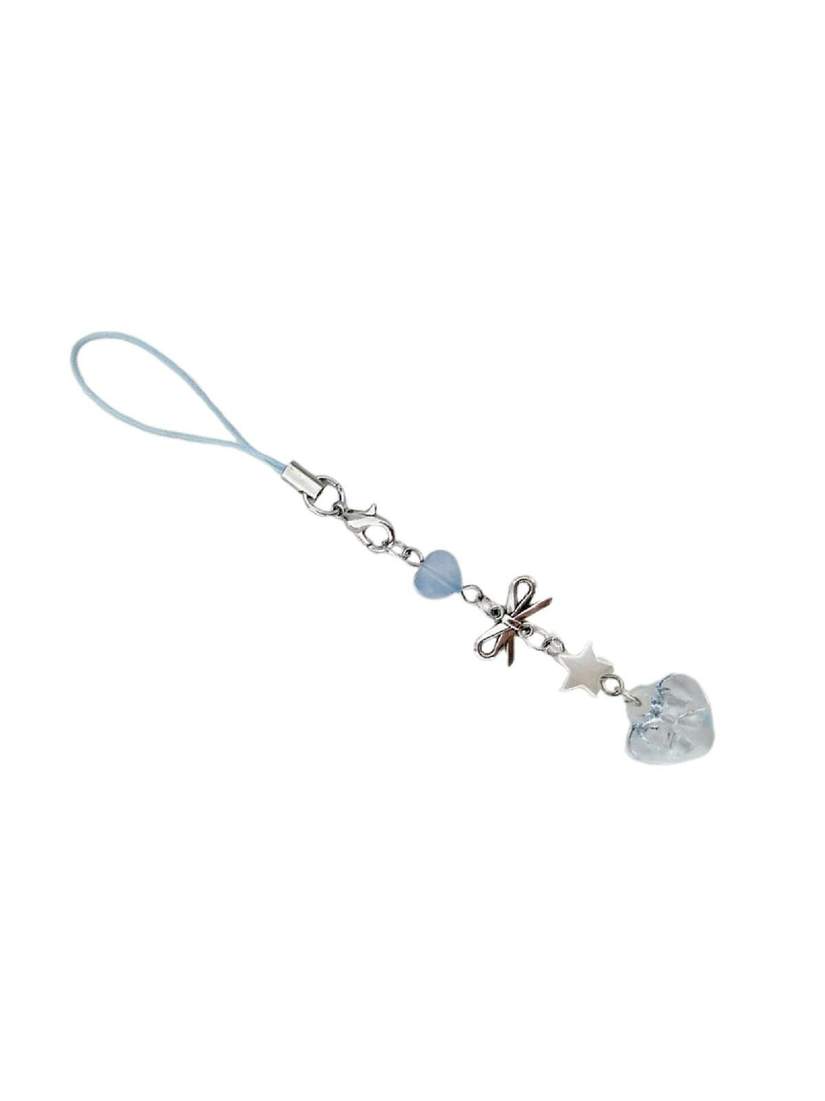 Ручной работы из бисера телефона бантом Шарм сердце ключ смолы аксессуар для девочек