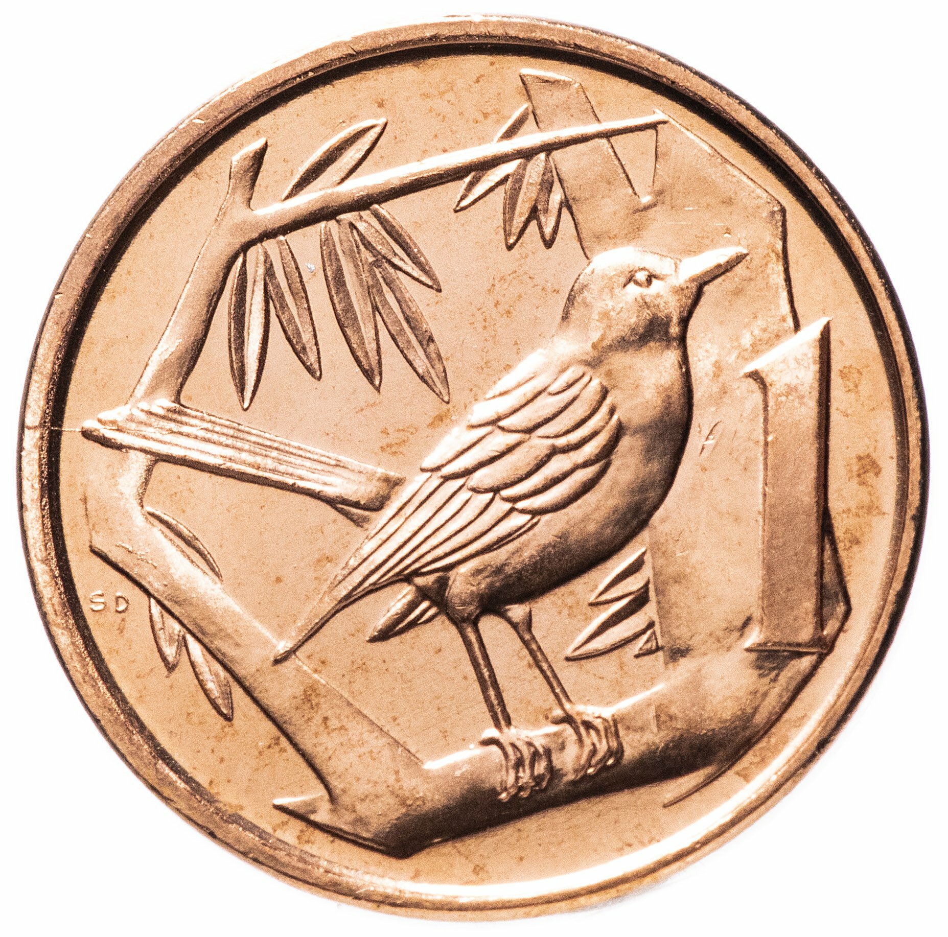 Каймановы острова 1 цент cent 1996, Сталь, в сохранности UNC