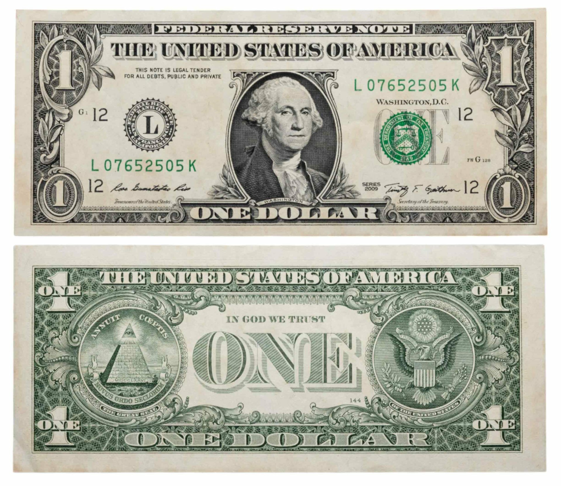 США 1 доллар 2009 год Pick 530 L-Сан Франциско