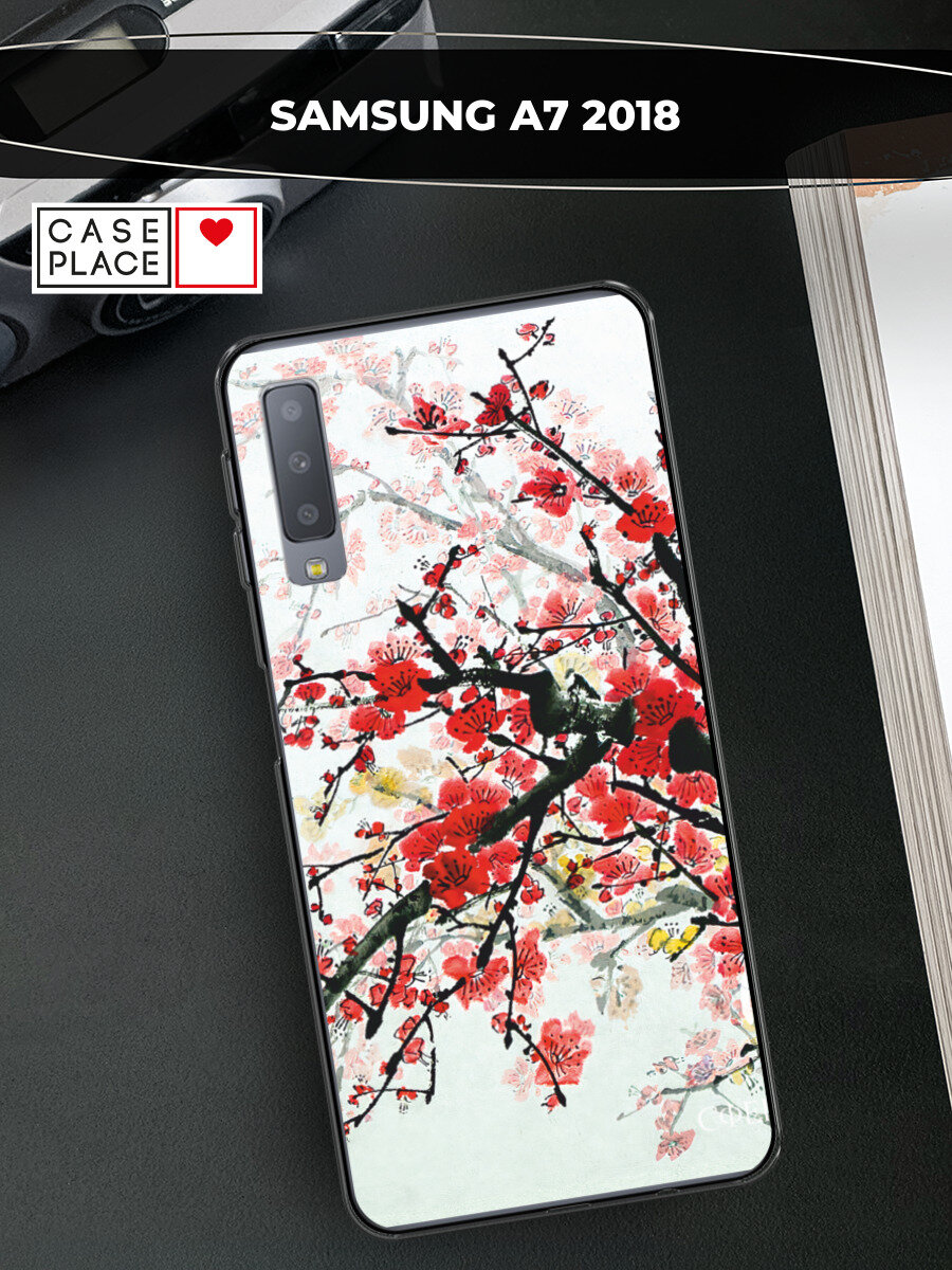Чехол на Samsung Galaxy A7 2018 / Самсунг Галакси А7 2018 с принтом Сакура