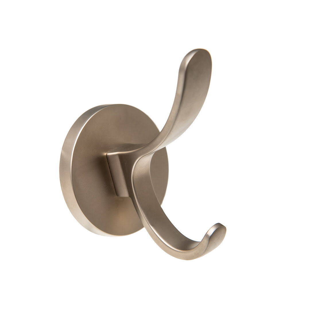 Крючок KERRON мебельн двухрожковый, матовый никель KR-0350-SN