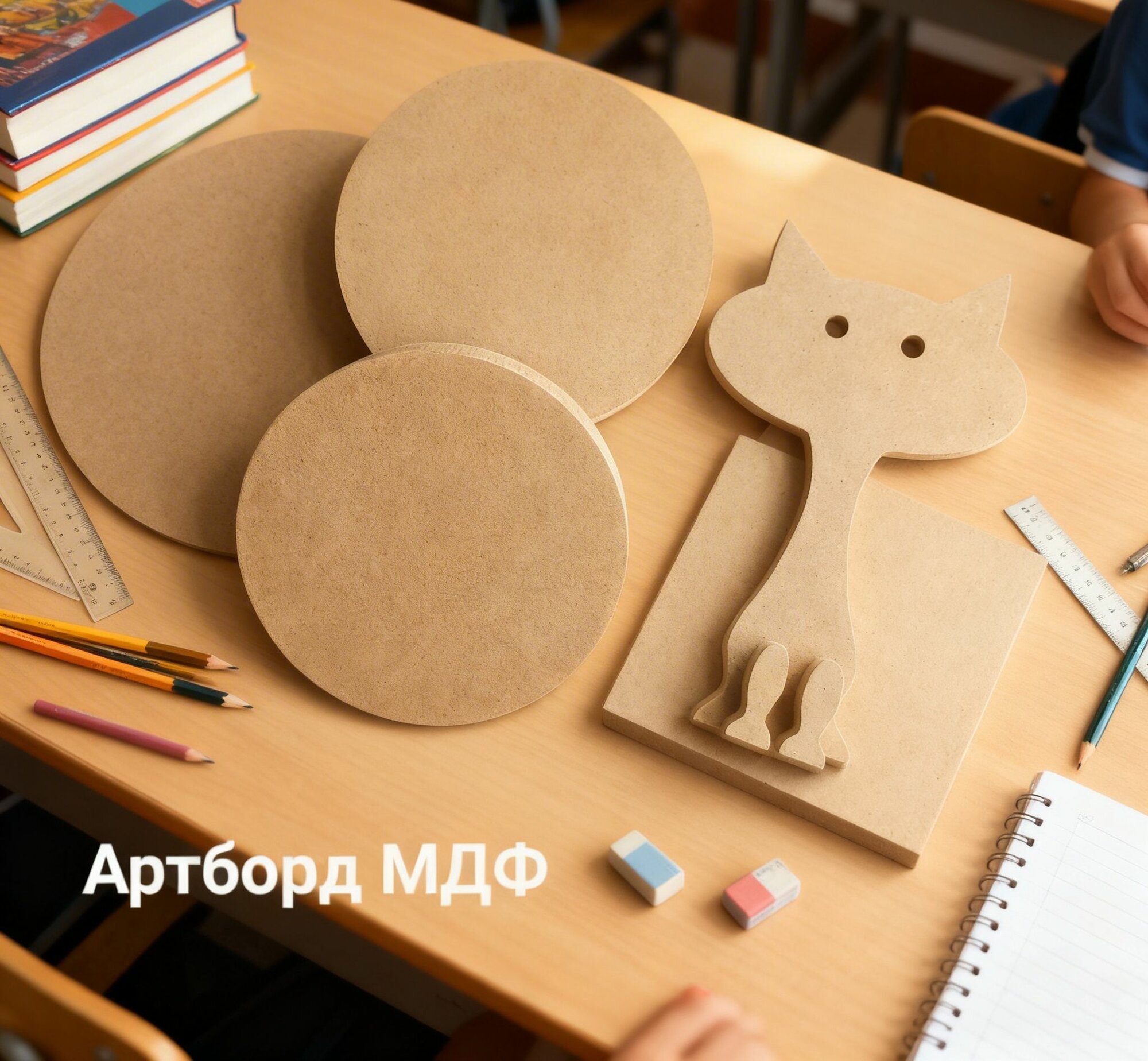 Артборд для детей набор комбинированный 6 предметов для творчества и рукоделия Мдф